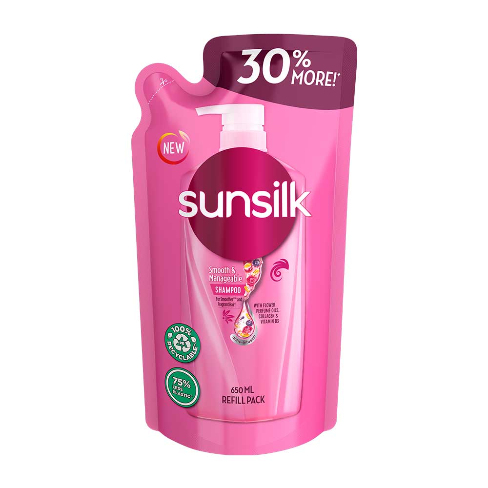 Sunsilk Shampoo Smooth And Manageable 650ml Refill