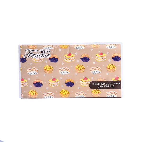Femme Big Travel Pack Facial Tissue 100 Pulls (1 Pack)