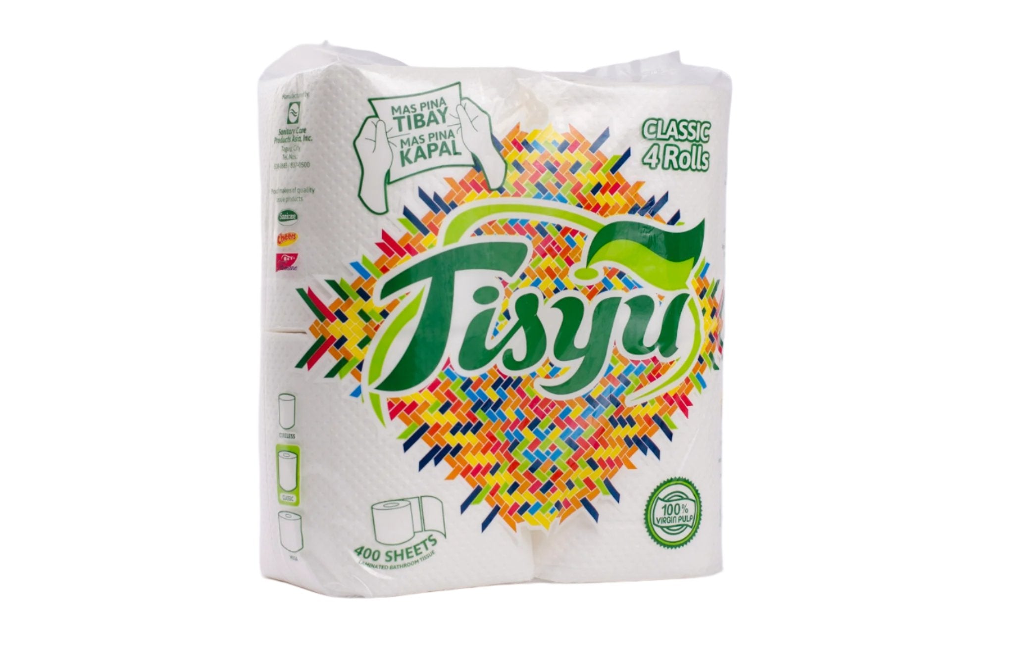 Tisyu 2 Packs of Classic 2 Ply Bathroom Tissue (4 Rolls)