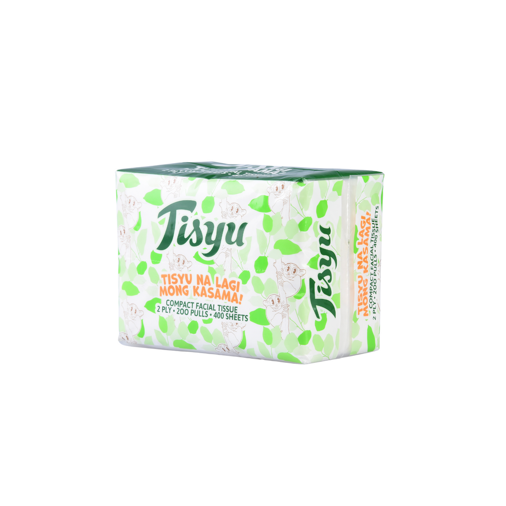 Tisyu Compact Facial Tissue 200-Pulls 2-ply
